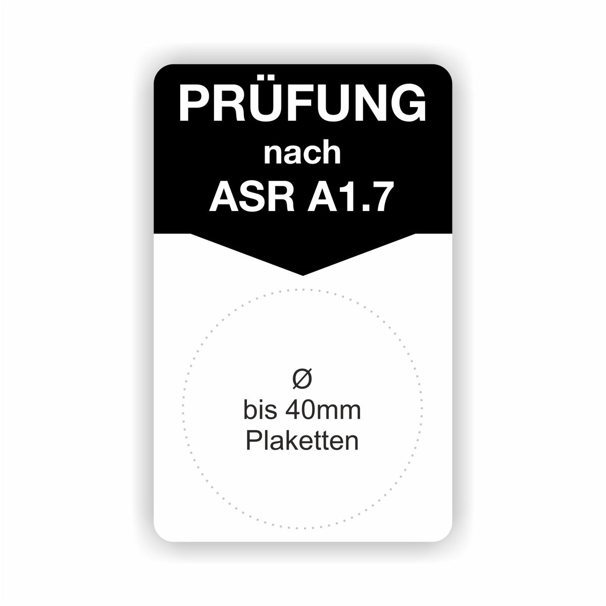 ASR A1.7 40x80mm Grundetiketten / Grundträger / Untergrund — Fassbender-Druck