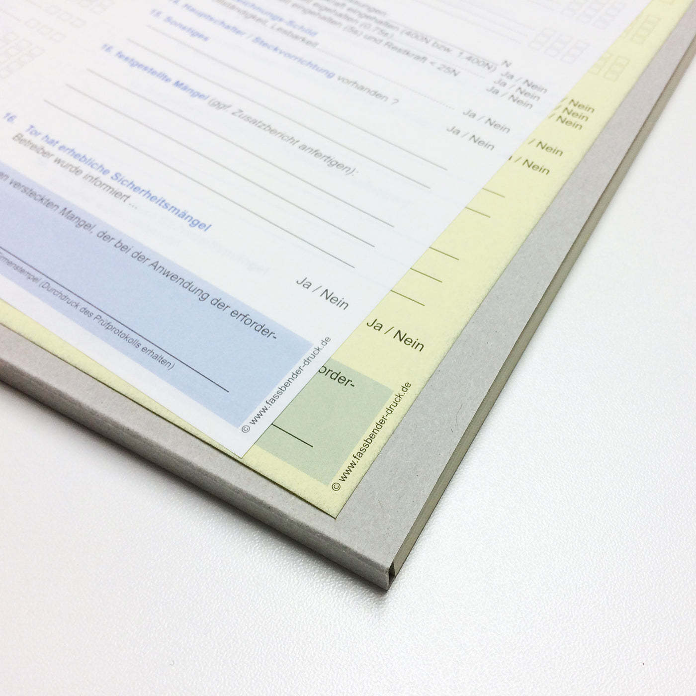 Prüfprotokoll für kraftbetätigte Türen & Tore nach ASR A1.7 — Fassbender-Druck