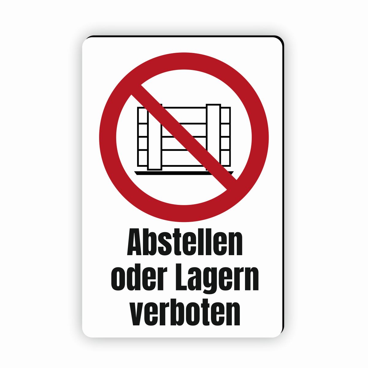 Verbotszeichen / Verbotsschild Abstellen oder Lagern verboten (P023) - — Fassbender-Druck